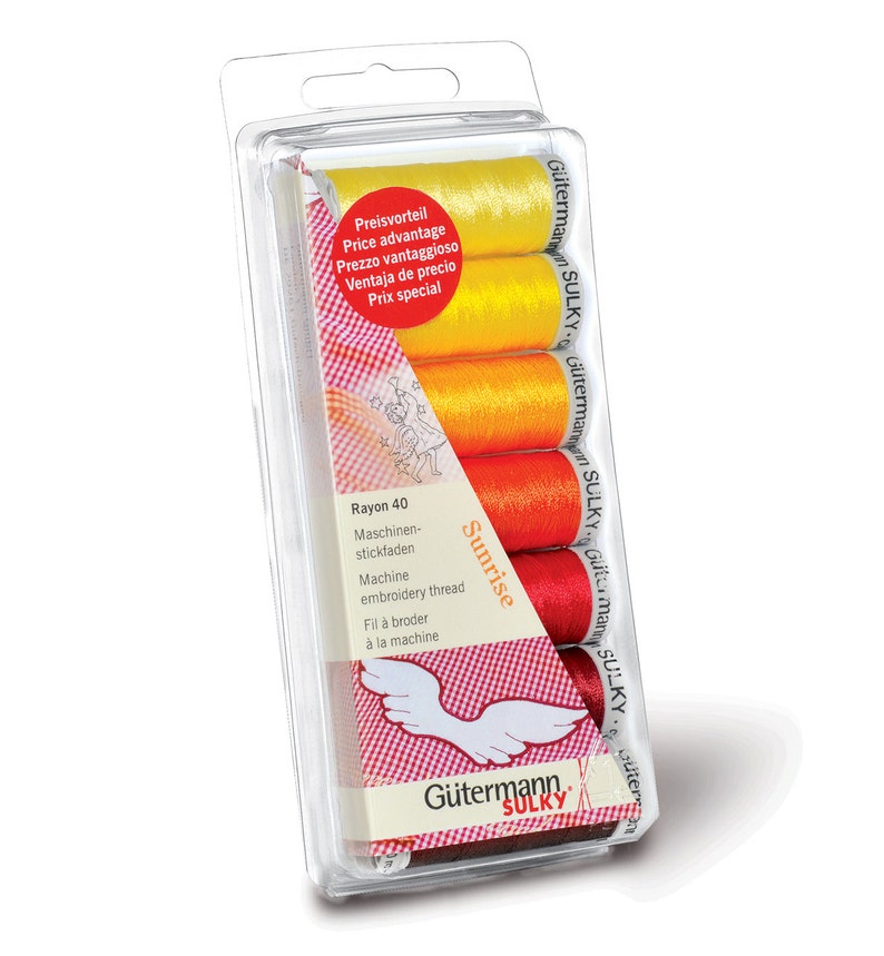 Gutermann Thread Set Box Sulky Rayon 40 Machine Embroidery | Etsy