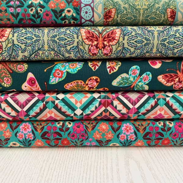 Folk Floral Fabric - Etsy