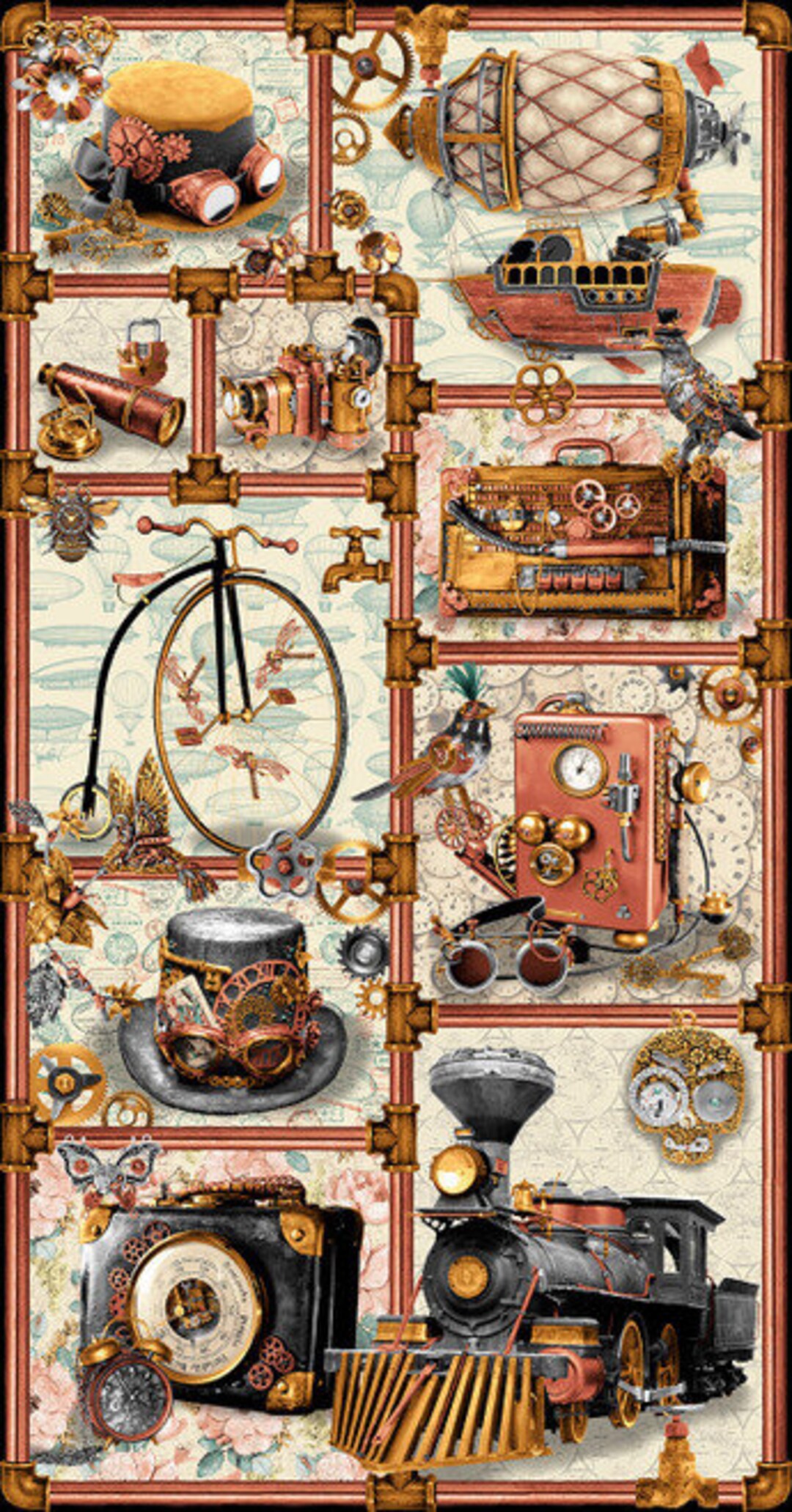 Time Travel Steampunk Quilting Cotton Fabrics - Etsy