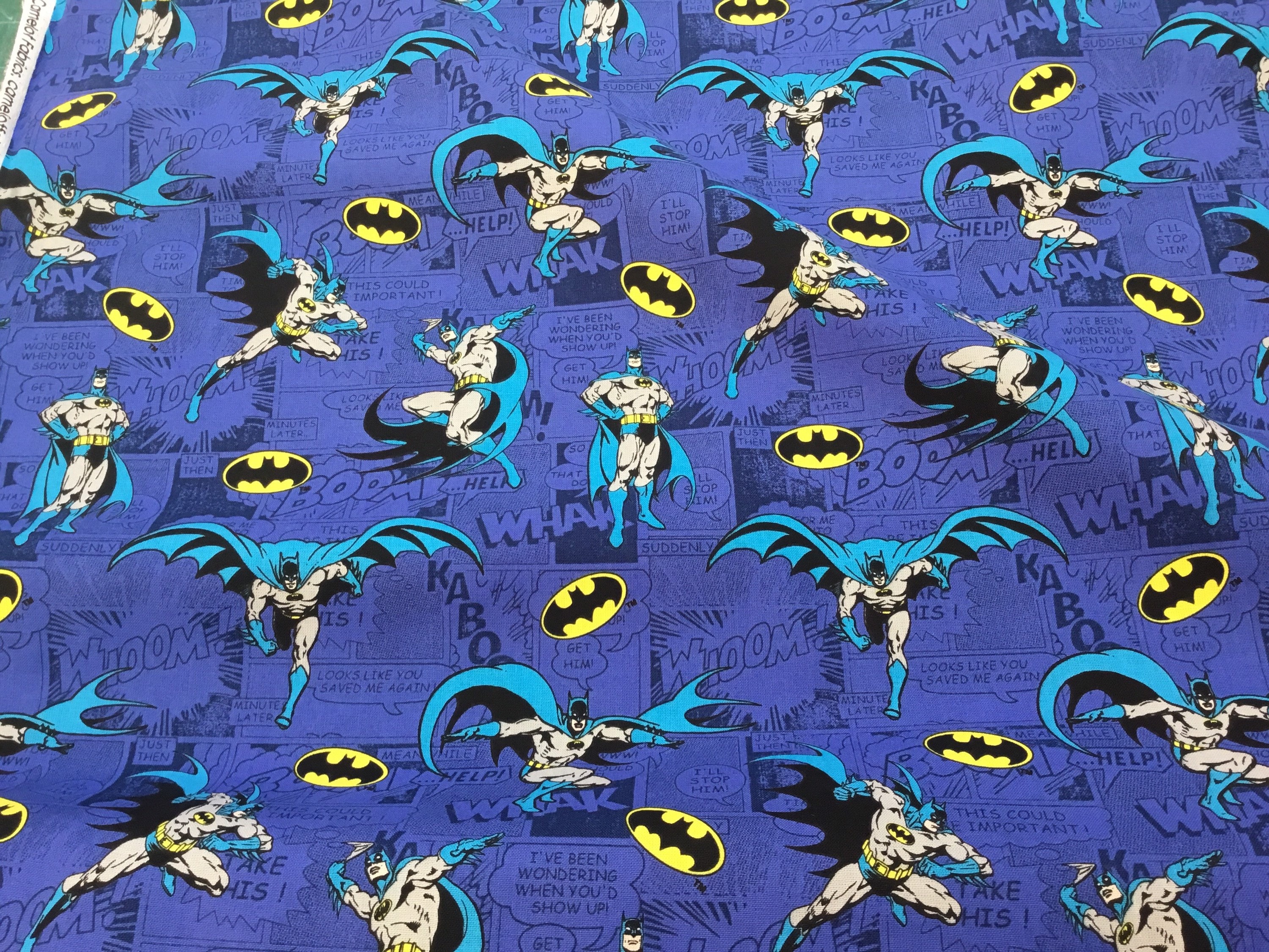Batman Cotton Fabrics Rope Batman Logo Logo Overlay - Etsy Canada