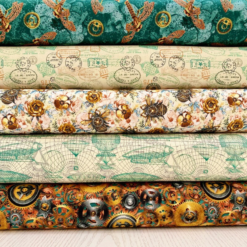 Steampunk Fabric - Etsy
