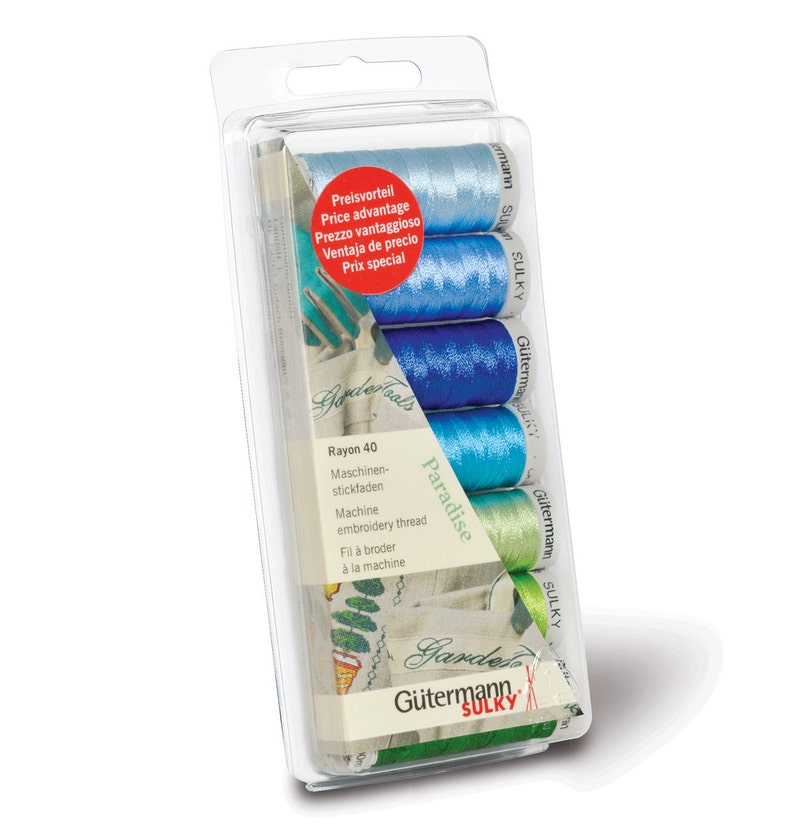 Gutermann Thread Set Box Sulky Rayon 40 Machine Embroidery | Etsy