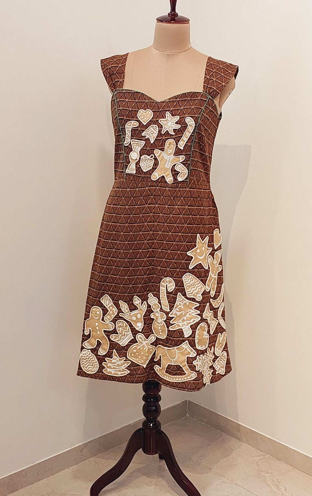 Christmas Gingerbread Man Dress Women Christmas Sleeveless Outfit ...