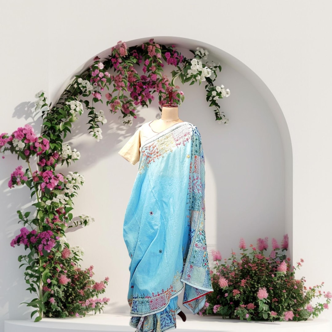 Durga Puja Saree,lambani Hand Embroidery Saree,hand Made Saree,lambani ...