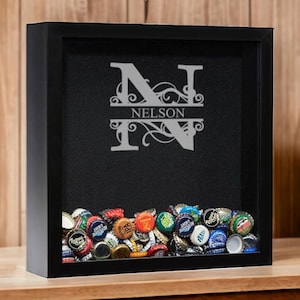 Beer Cap Shadow Box, Beer Cap Holder, Beer Shadow Box, Beer Cap Display ...