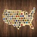 USA Beer Cap Map, Beer Cap Map, Beer Cap Display, Man Cave, Husband ...