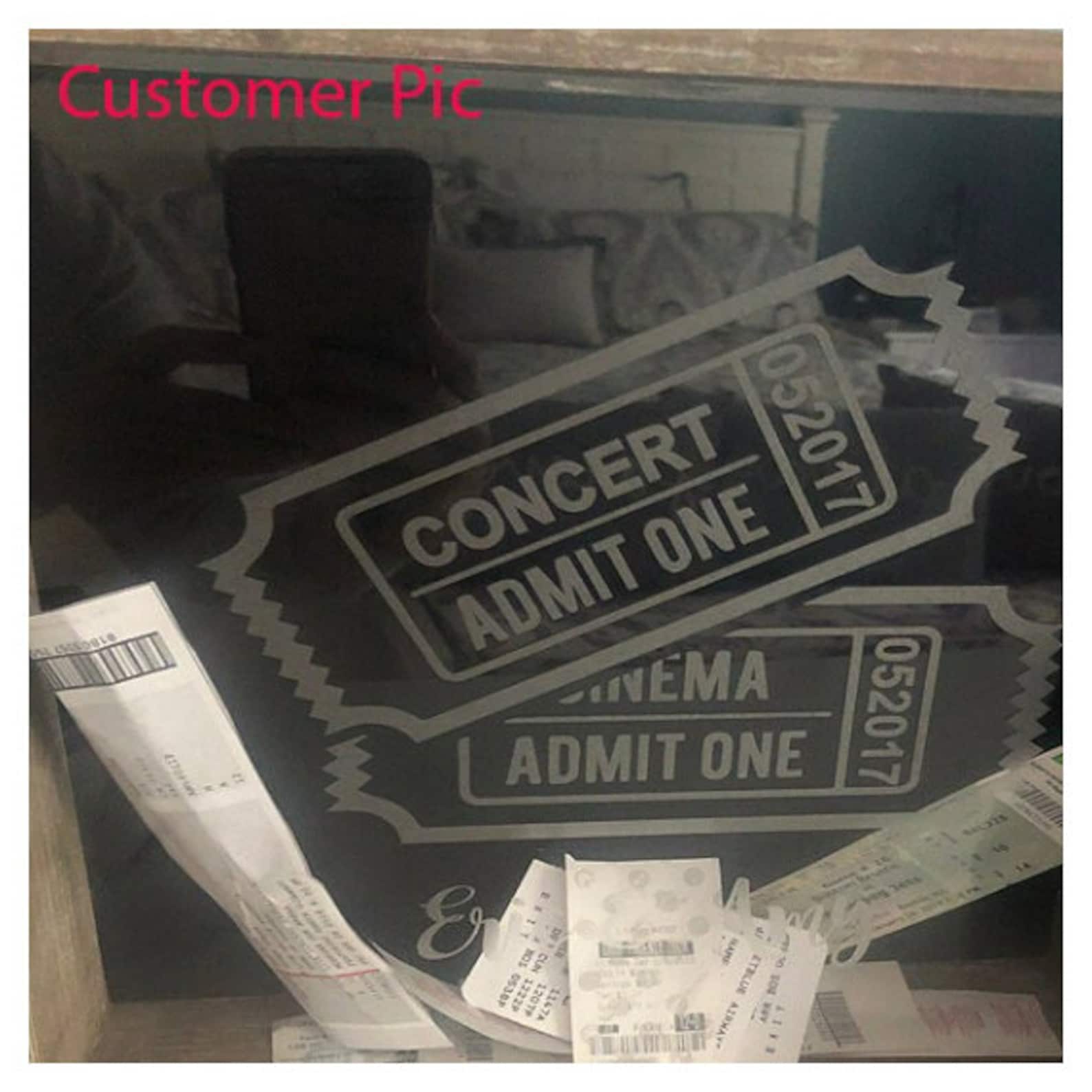 Ticket Holder Shadow Box Personalized Ticket Shadow Box - Etsy