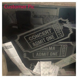 Ticket Holder Shadow Box Personalized, Ticket Shadow Box, Shadow Box ...