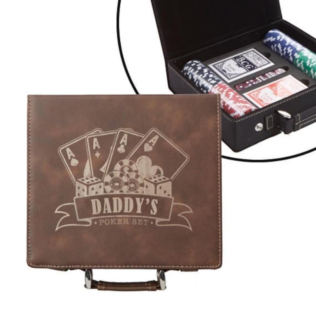 Personalized Poker Set, Father's Day Gift, Custom Dad Gift, Husband ...