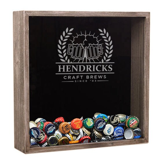 Bottle Cap Holder, Beer Cap Shadow Box, Beer Cap Holder, Man Cave Decor ...