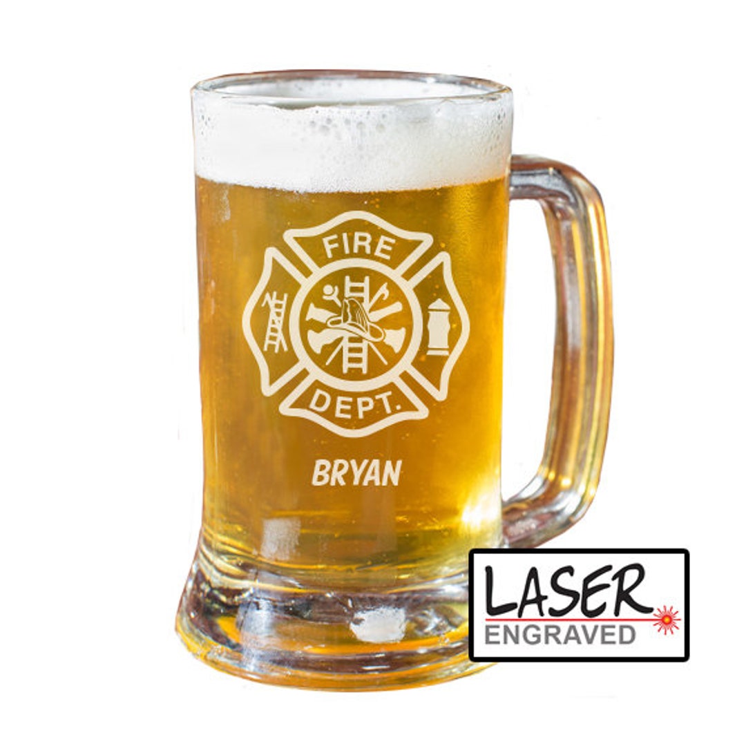 Firefighter Beer Mugs, EMT Beer Mug, Custom Beer Glass, EMT ...