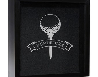 Golf Ball Shadow Box | Etsy