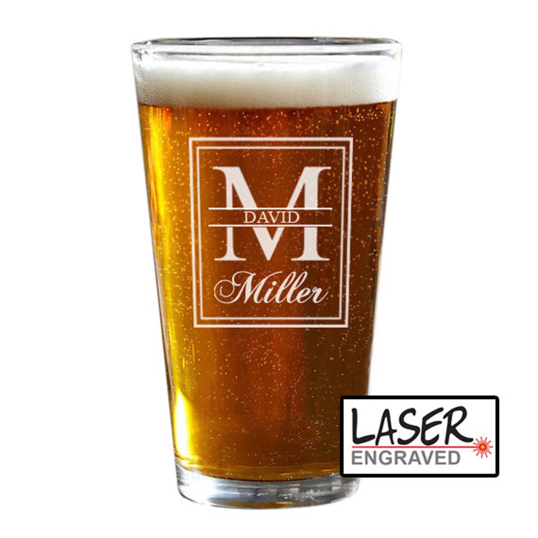 Personalized Pint Glass Engraved Beer Glass Husband Gift - Etsy