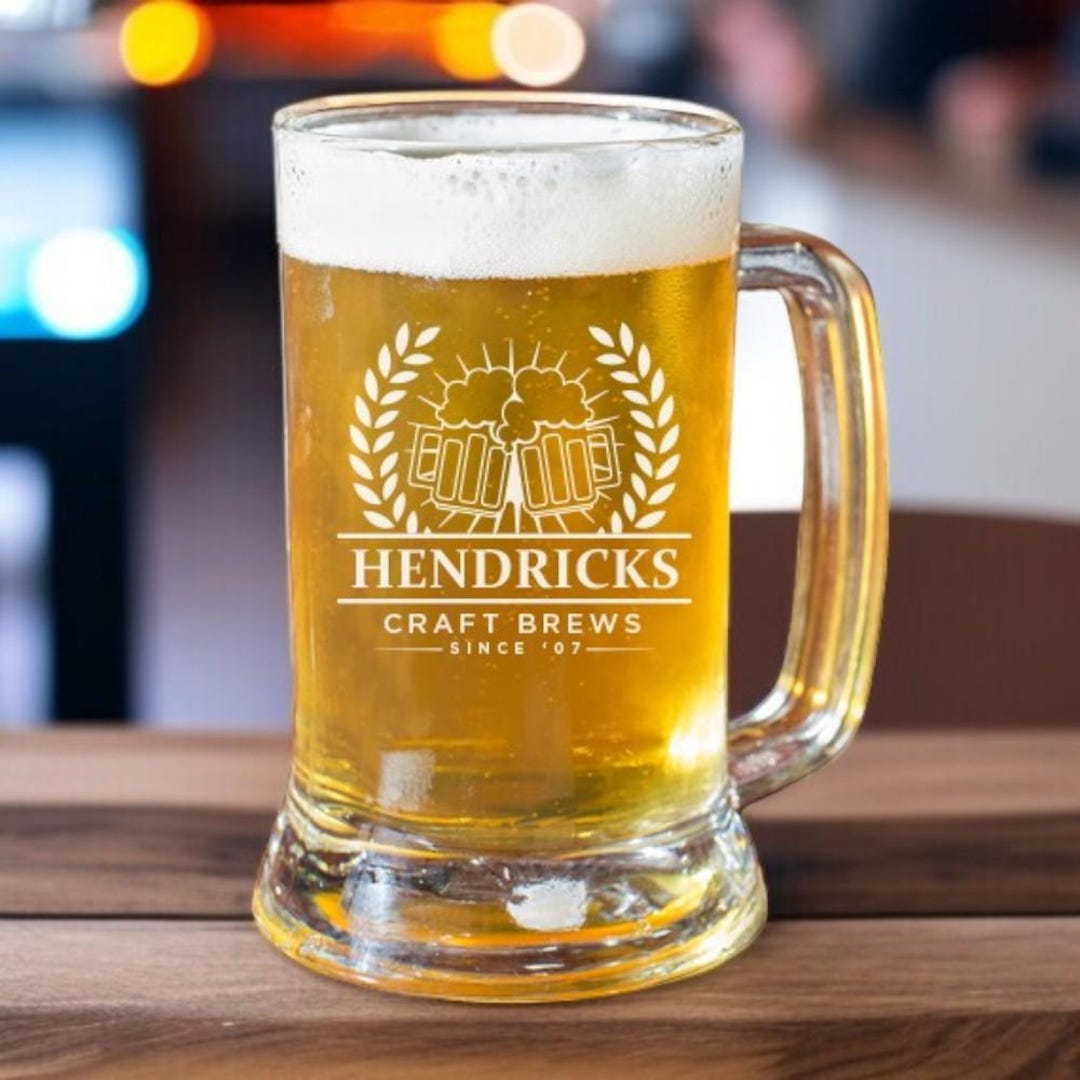 Personalized Beer Mug, Engraved Beer Glass, Craft Beer Glass, Gift for ...
