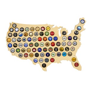 USA Beer Cap Map, Beer Cap Map, Beer Cap Display, Man Cave, Husband ...