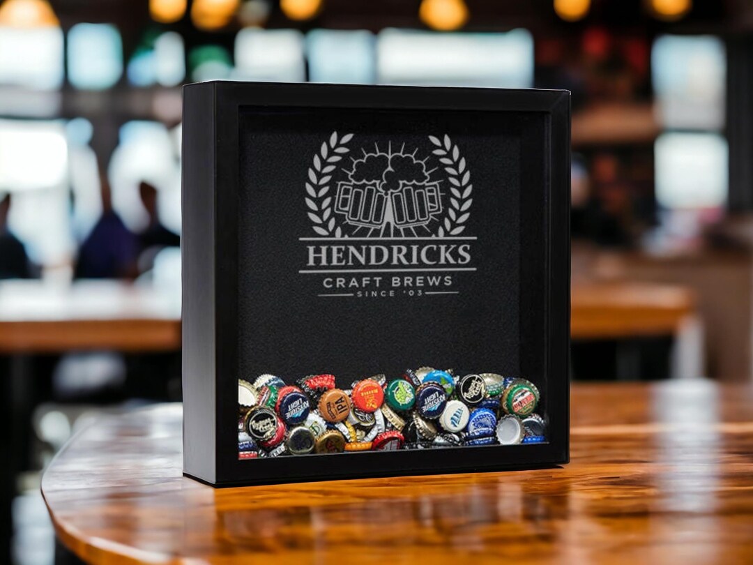 Bottle Cap Holder, Beer Cap Shadow Box, Beer Cap Holder, Man Cave Decor ...