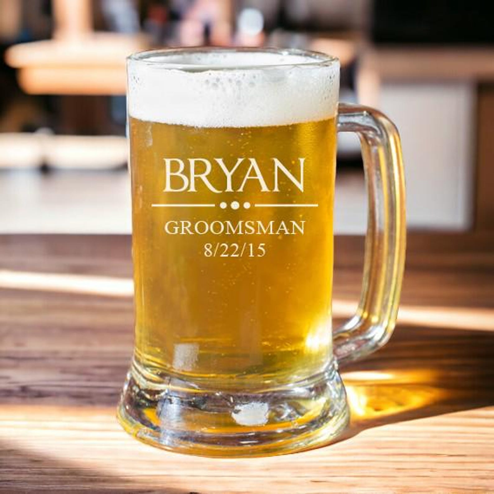 Groomsmen Beer Mug Glasses, Personalized Groomsmen Gift, Custom Beer ...