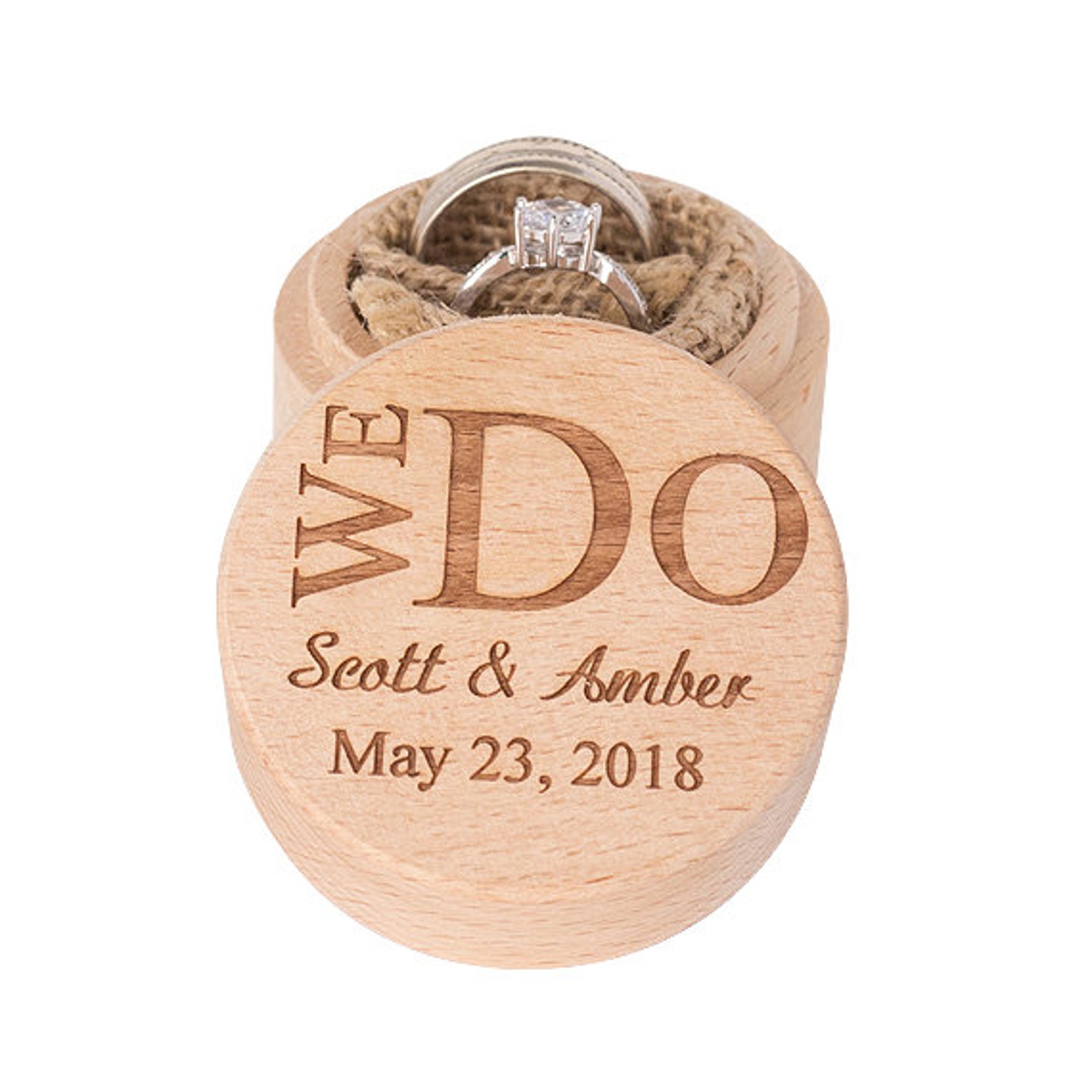 Custom Wedding Ring Box Personalized Ring Box Wooden Wedding | Etsy