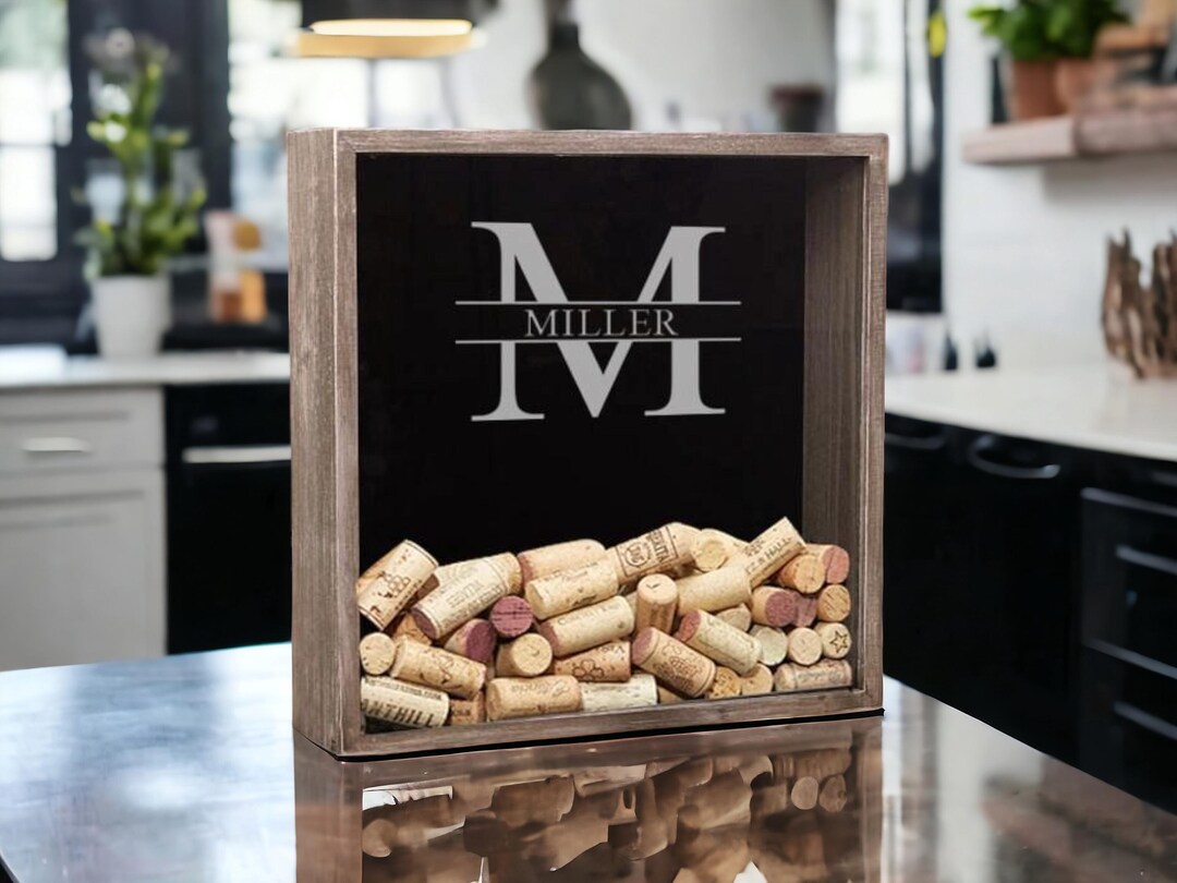Personalized Shadow Box, Wine Cork Holder, Wooden Wine Cork Frame, Wine ...