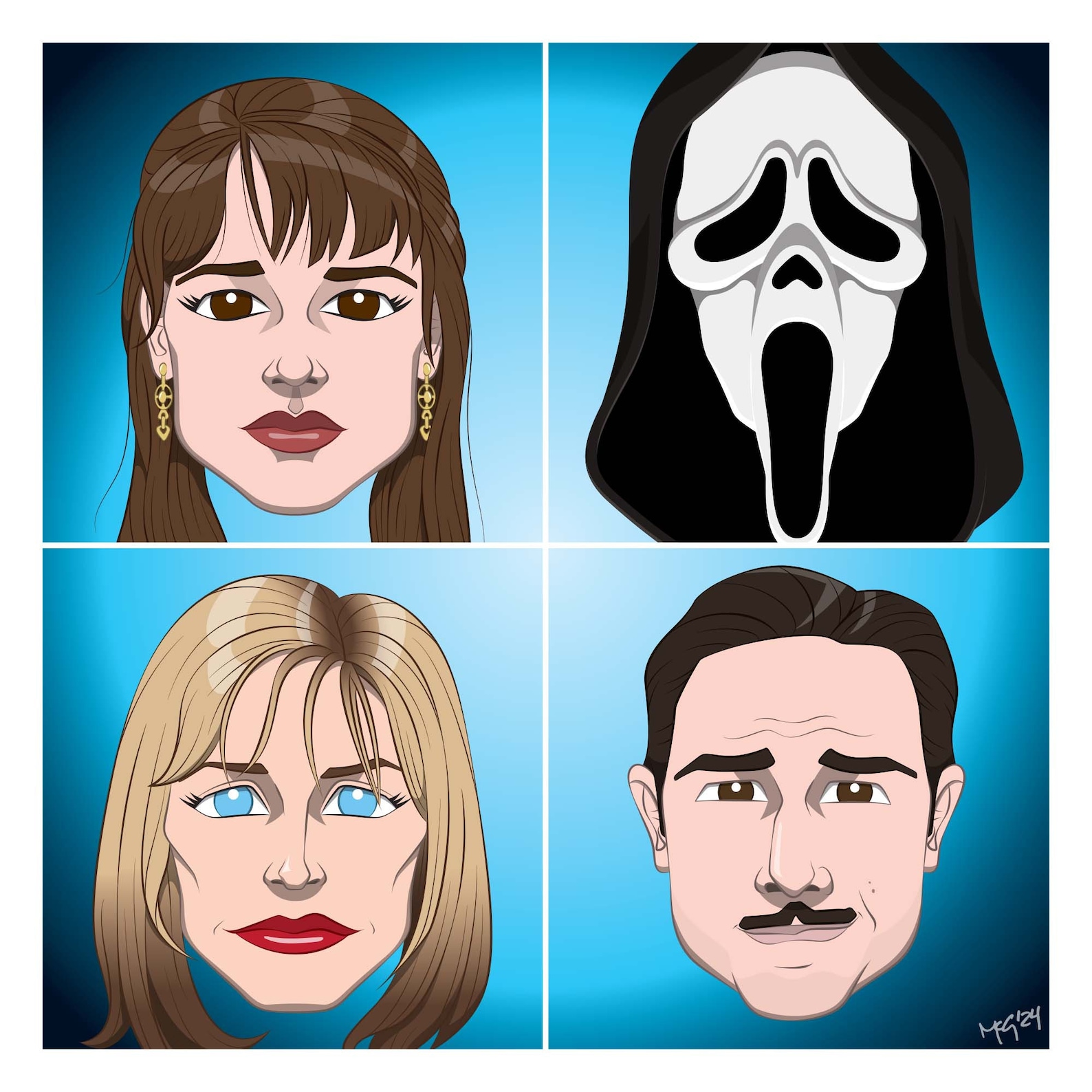 Scream - 1996, Horror Movies, 90s Horror | Pop Culture Art Print | All ...