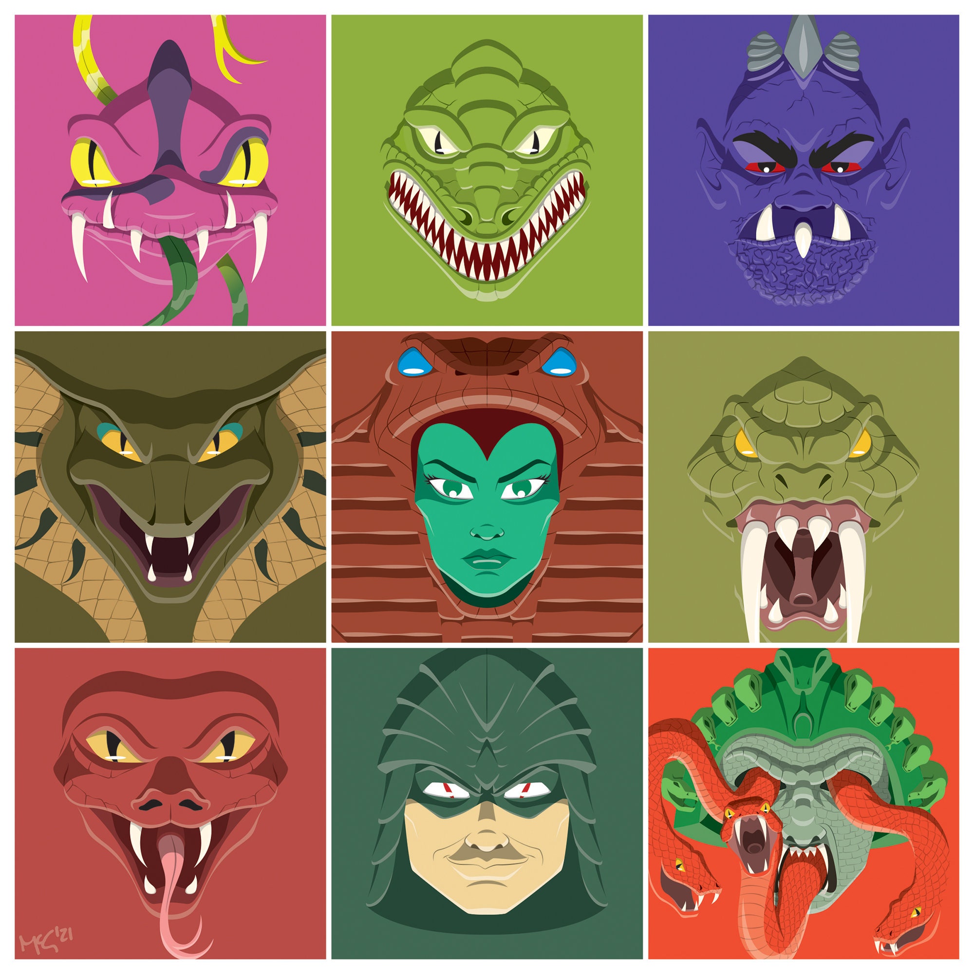 Masters of the Universe Snake Men - Etsy