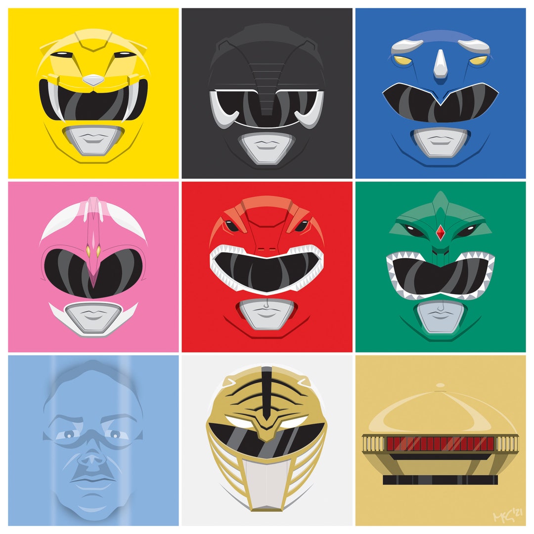 Mighty Morphin Power Rangers, 90s TV Shows | Pop Culture Art Print ...
