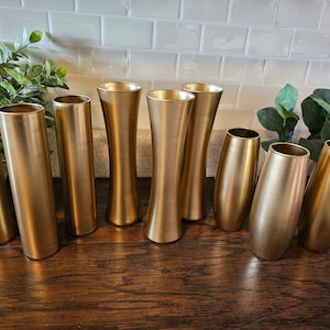 Metallic Gold Bud Vases, Wedding Decor, Party Decor, Home Decor ...