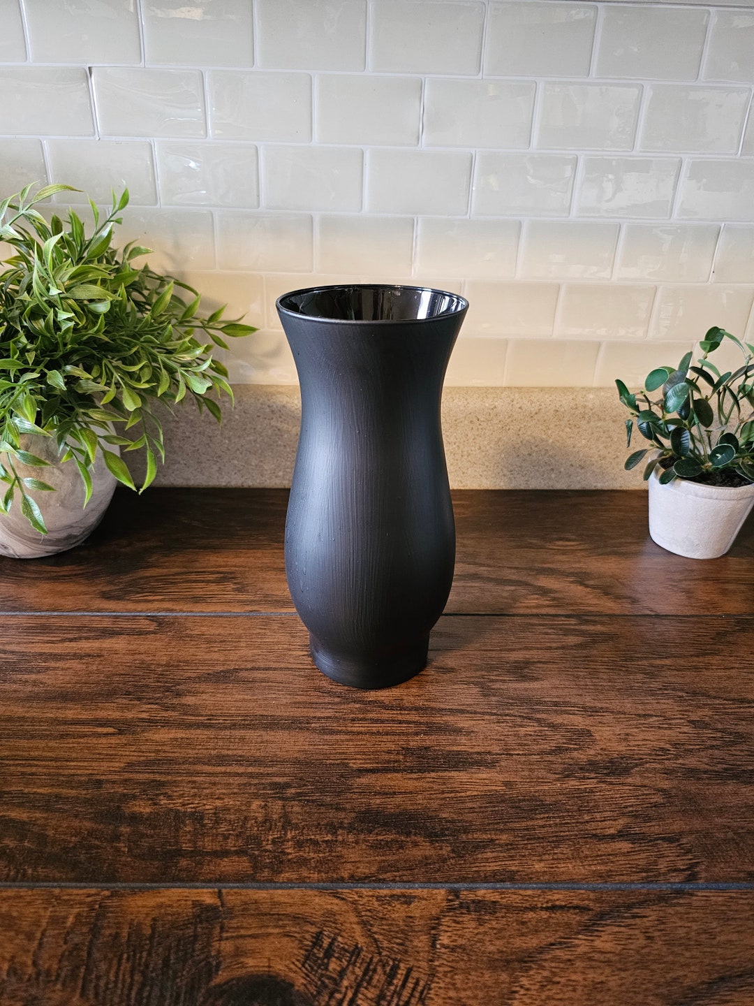 Set of 5 Matte Black Vases 8.5", Wedding Decor, Birthday Party, Over the Hill, Halloween Decor ...