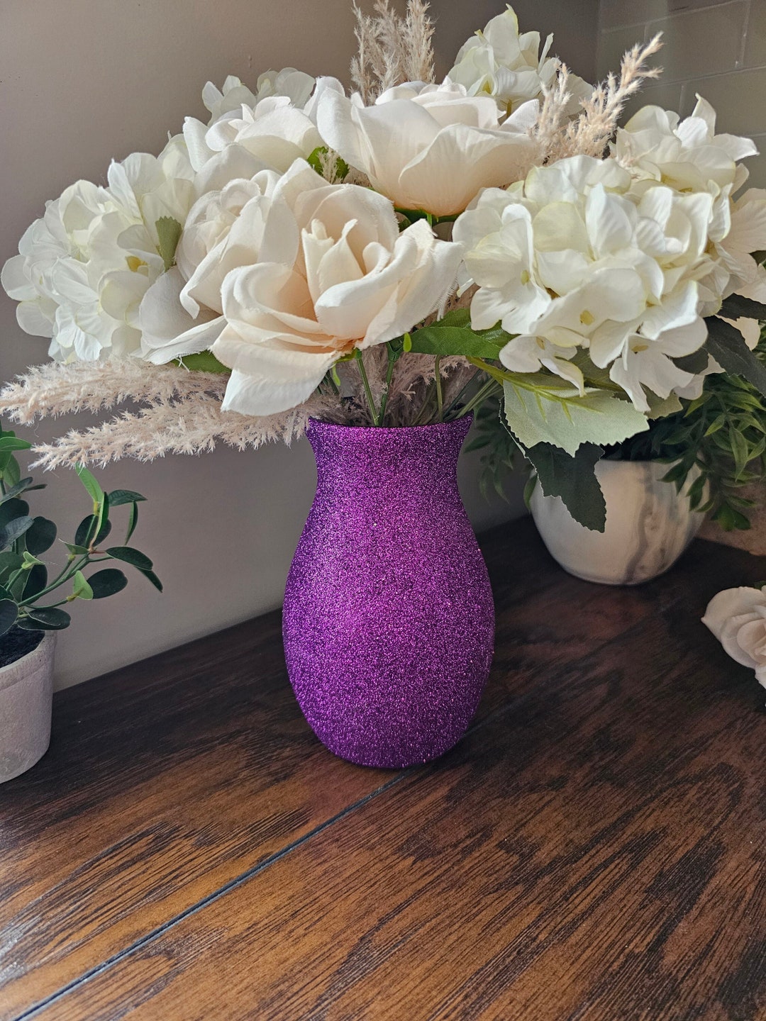 Set of 5 Sparkly Purple Glitter Vases 7 Weddings - Etsy