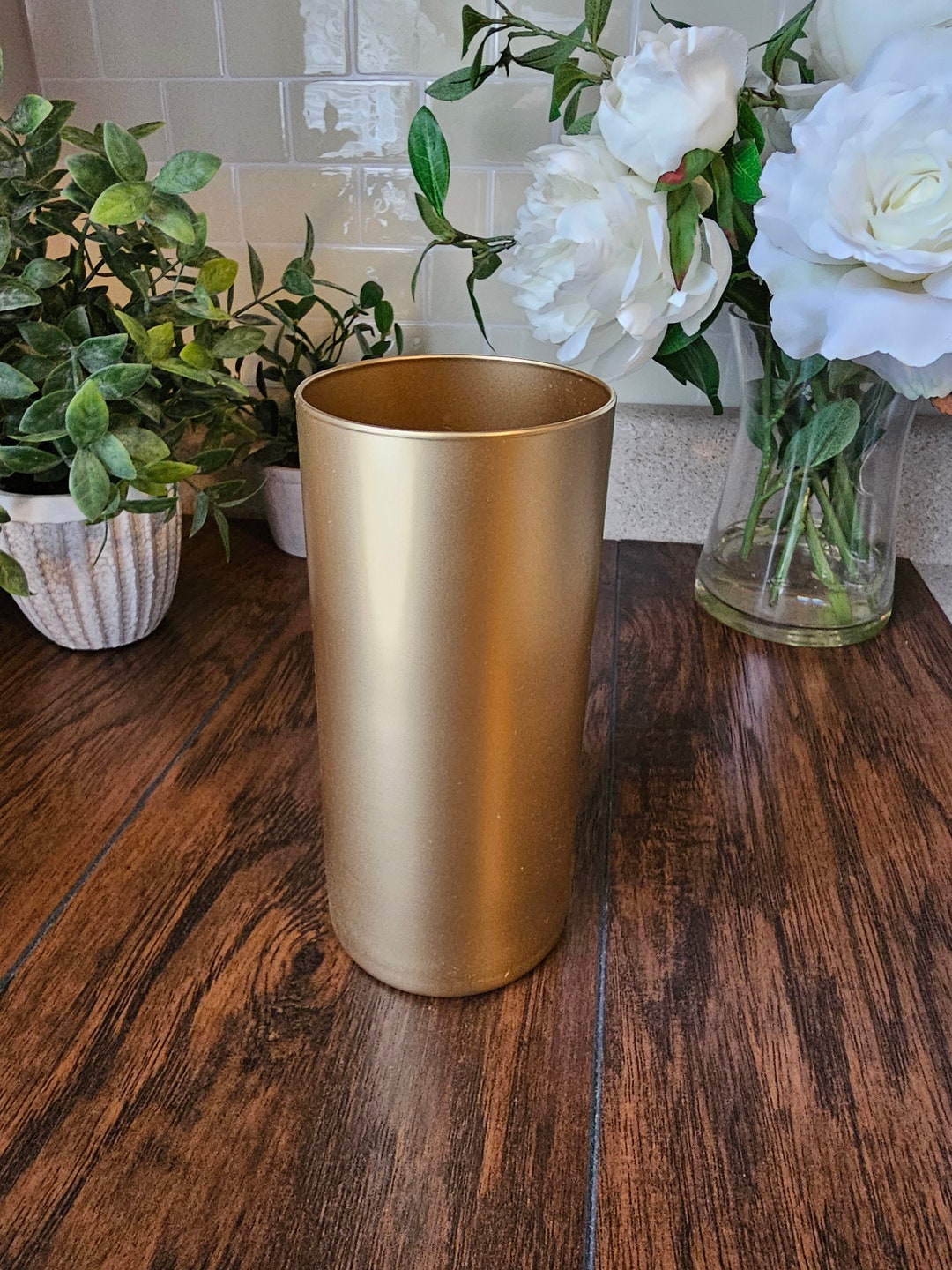 Metallic Gold Vase, Weddings, Birthdays, Party Decor, Anniversary ...