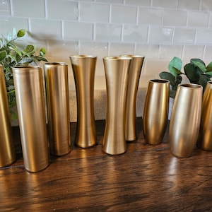 Metallic Gold Bud Vases, Wedding Decor, Party Decor, Home Decor ...