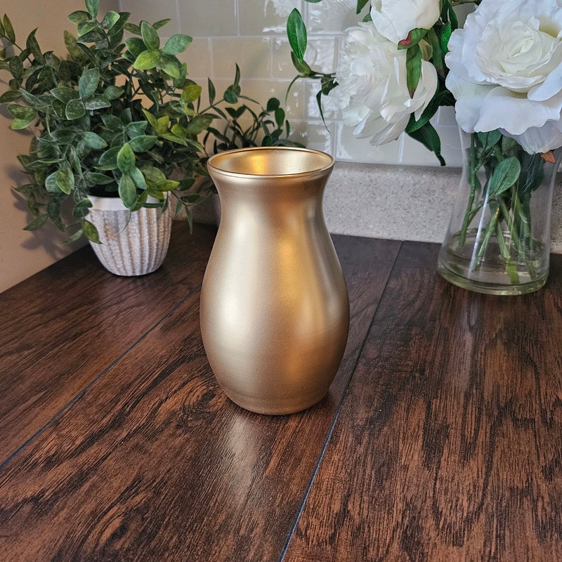 Gold Vase - Etsy