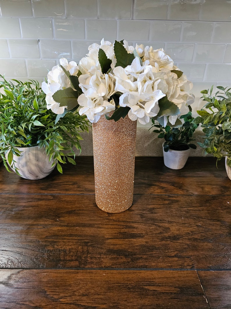 Set of 5 Sparkly Gold Glitter Vases Weddings Birthdays - Etsy