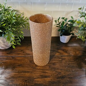 Set of 5 Sparkly Gold Glitter Vases, Weddings, Birthdays, Party Decor ...