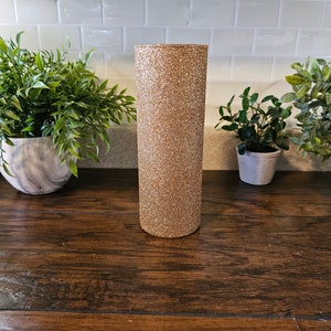 Set of 5 Sparkly Gold Glitter Vases, Weddings, Birthdays, Party Decor ...