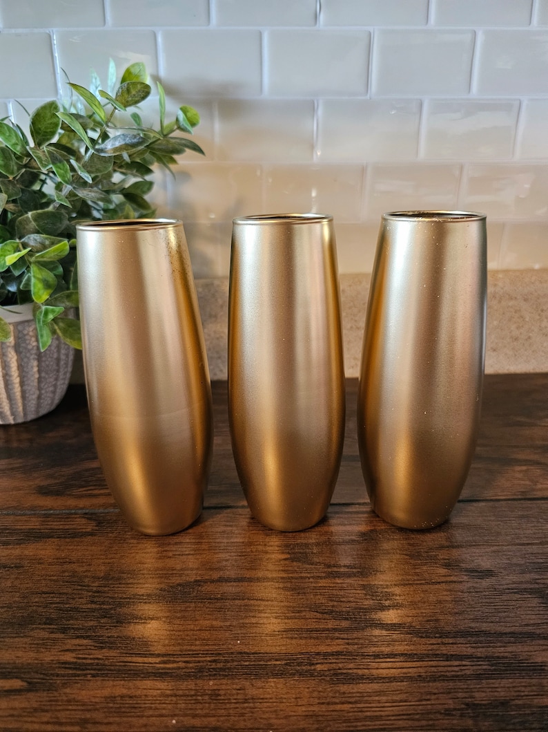 Metallic Gold Bud Vases Wedding Decor Party Decor Home - Etsy