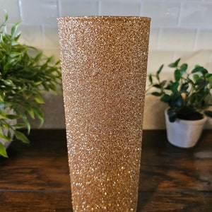 Set of 5 Sparkly Gold Glitter Vases, Weddings, Birthdays, Party Decor ...
