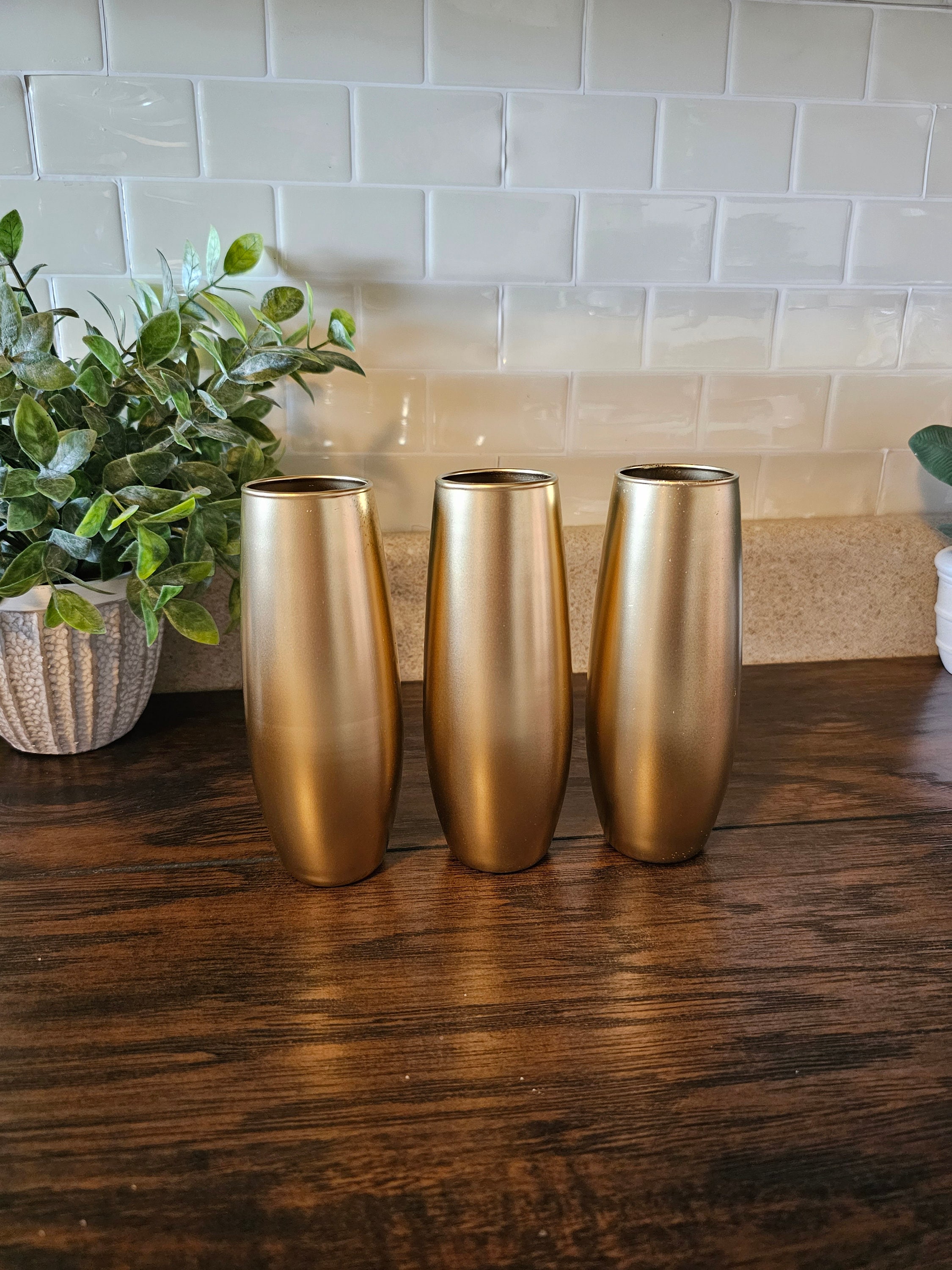 Metallic Gold Bud Vases Wedding Decor Party Decor Home - Etsy