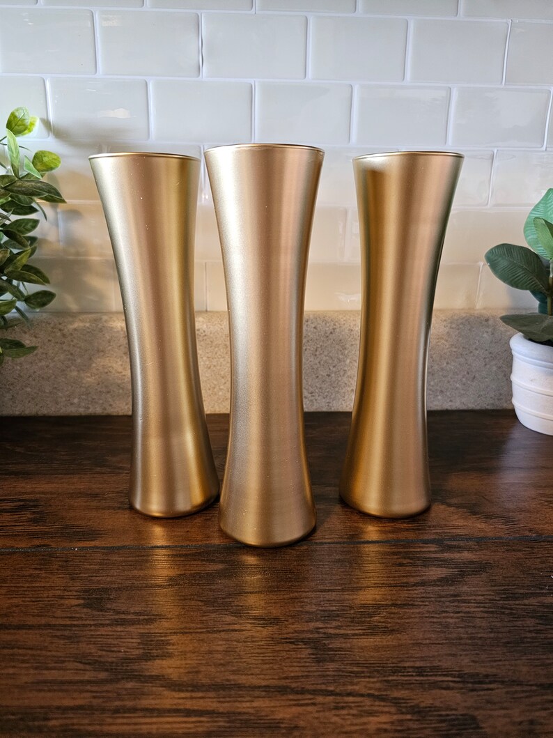 Metallic Gold Bud Vases, Wedding Decor, Party Decor, Home Decor ...
