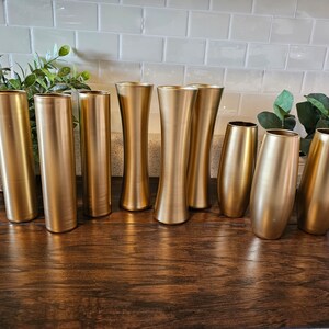 Metallic Gold Bud Vases, Wedding Decor, Party Decor, Home Decor ...
