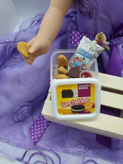 Miniature Chicken Dunk Lunch – 18" Doll Food, AG Doll Play - Etsy