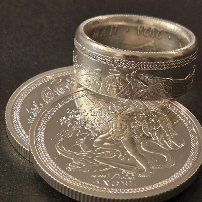 Silver Coin Ring - Etsy