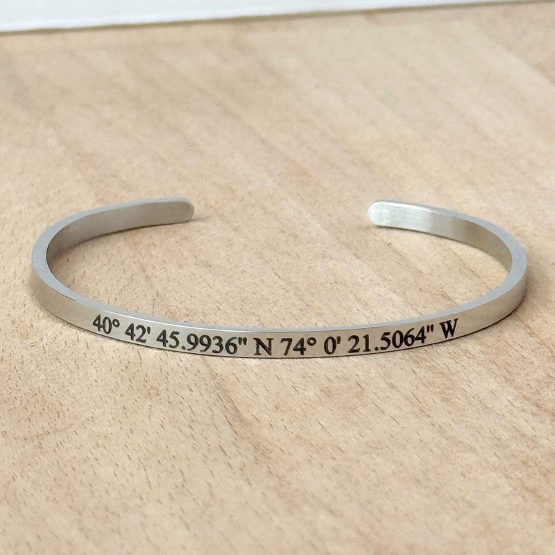 Coordinates Bracelet - Etsy