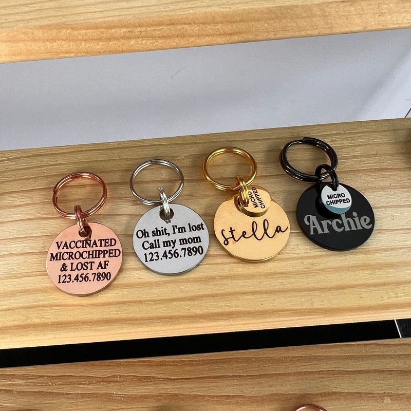 Rose Gold Dog Charms Collar - Etsy