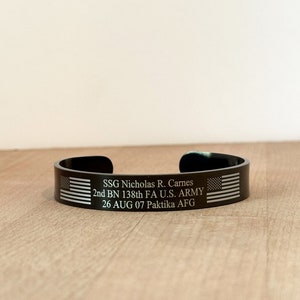 Military Memorabilia Bracelet, Military Memorial Bracelet, Men’s Memory ...
