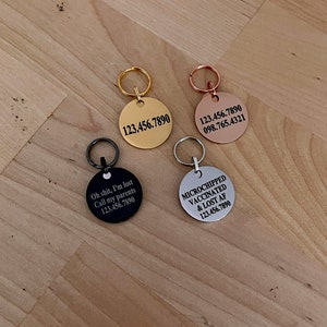 Microchip Dog Tag, Custom Dog Tag, Microchipped, Pet Tag, Dog ID Tag ...