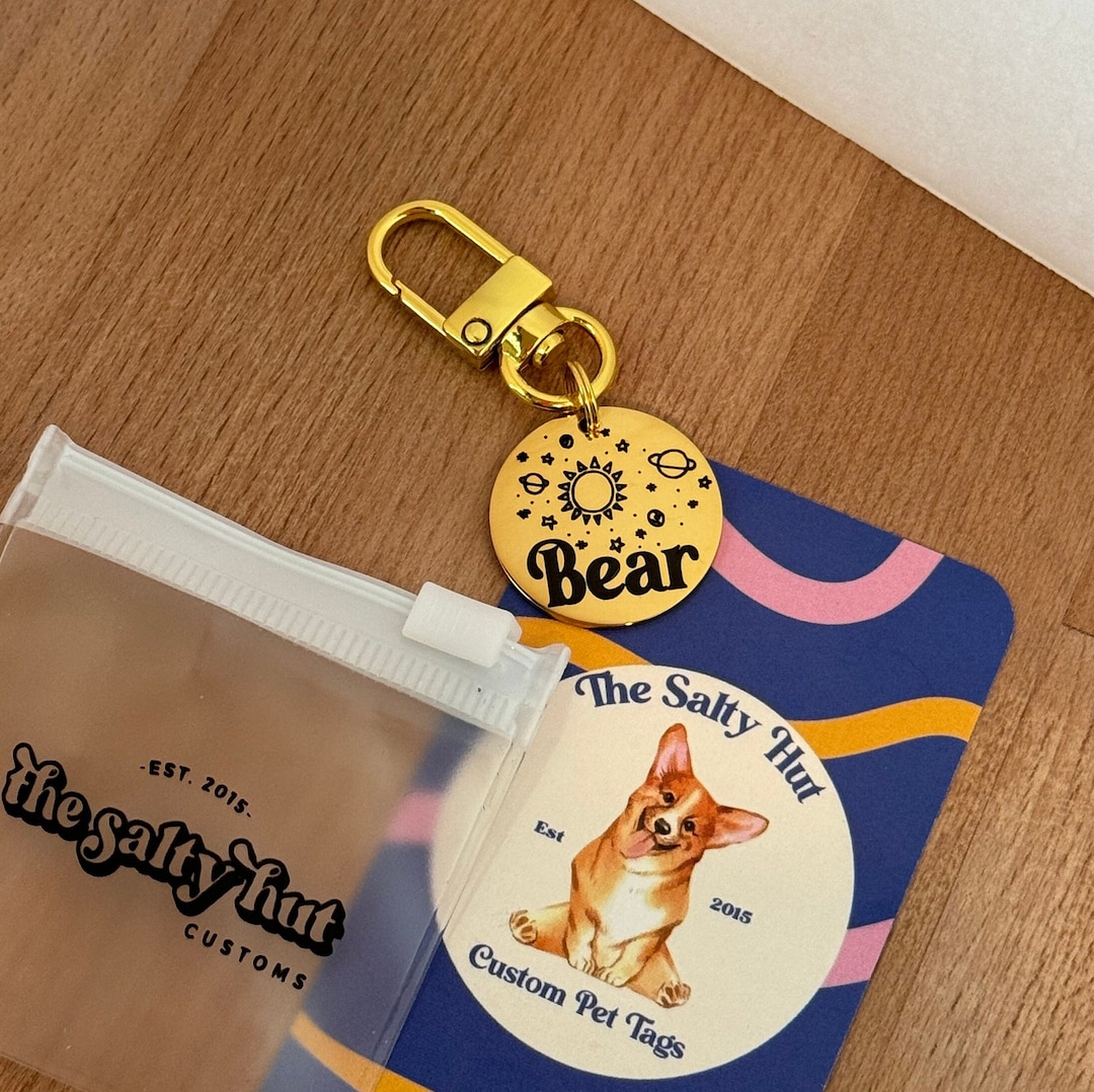 Planets Outer Space Dog Tag, Personsonalised Dog Tag, Pet Tags for Dogs ...