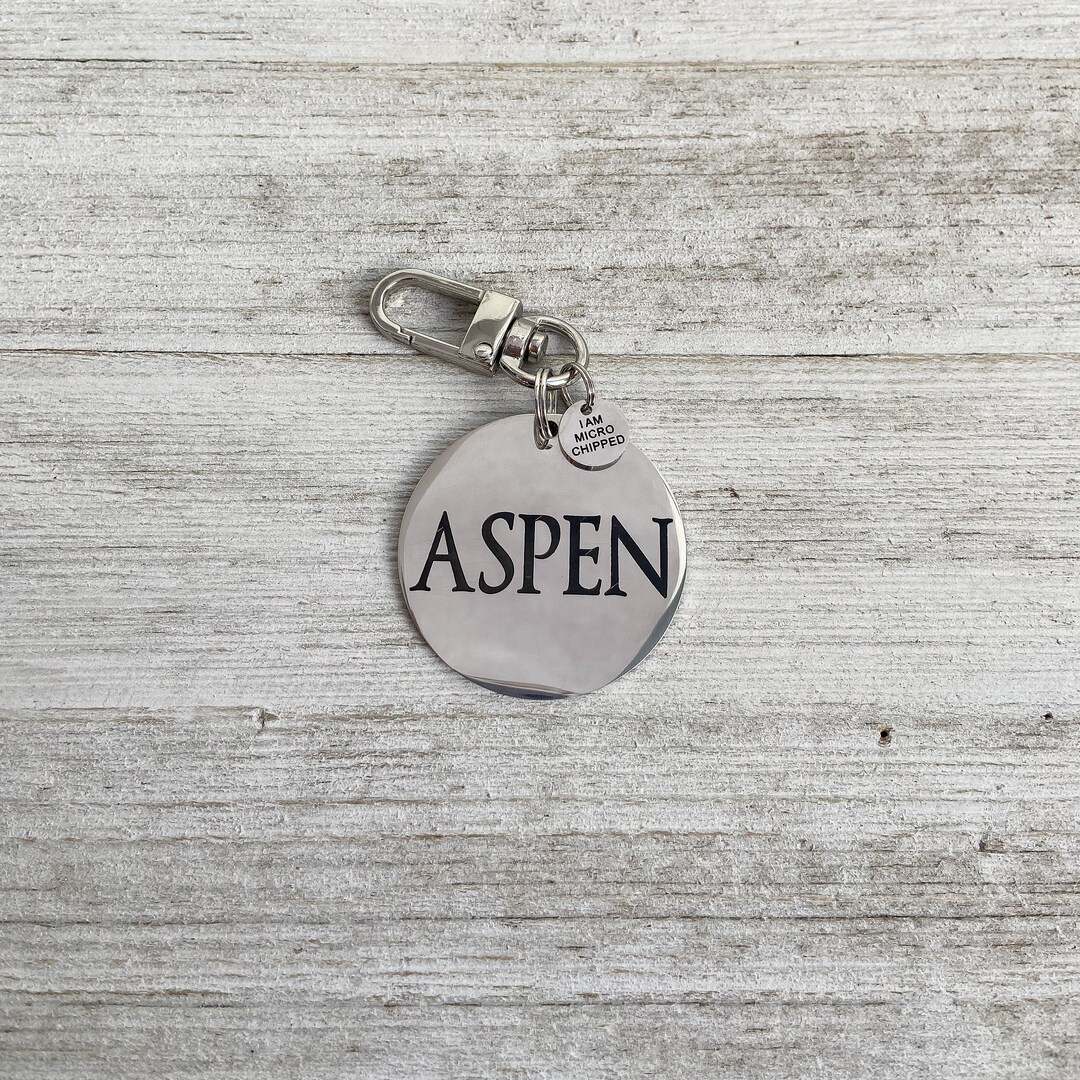 Large 1.5 Inch Dog Tag, Custom Dog Tag, Microchipped Pet Tag, Dog ID ...