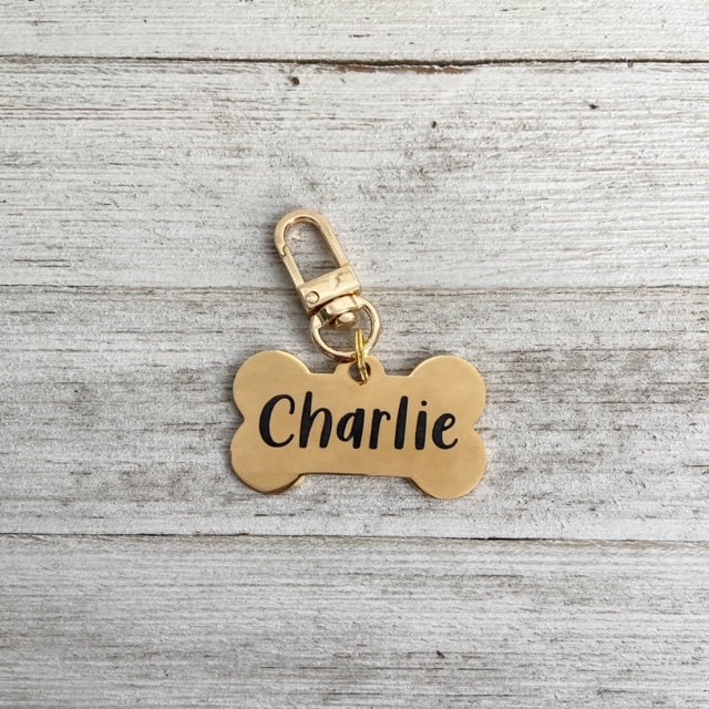 Custom Dog Tag in Gold Silver Rose Gold or Black Engraved | Etsy