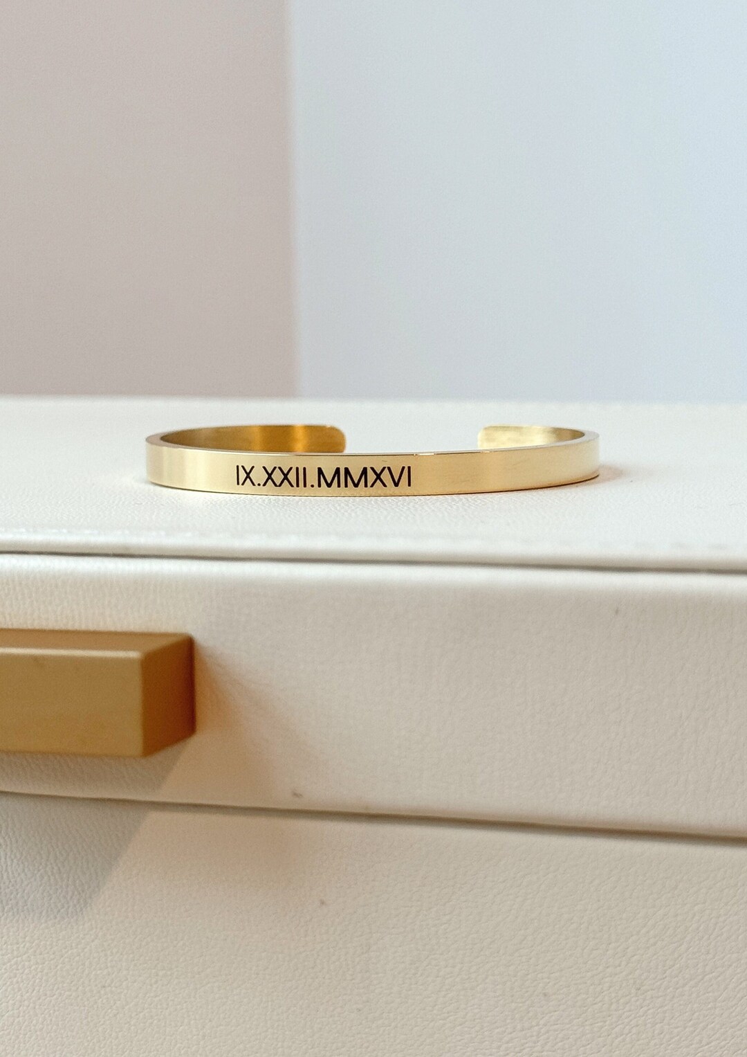 Custom Roman Numerals Bracelet, Personalized Jewelry With Date, Roman ...